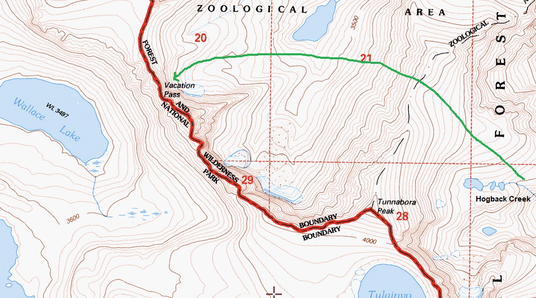 Hiking the Hogback creek to Vacation Pass